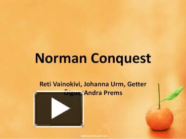 Norman Conquest presentation | free to download