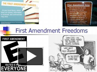 PPT – First Amendment Freedoms PowerPoint presentation | free to ...