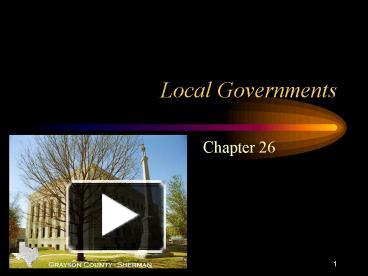 PPT – Local Governments PowerPoint presentation | free to download - id ...