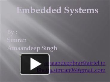 Embedded System presentation | free to download