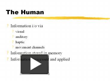PPT – The Human PowerPoint presentation | free to download - id: 69689 ...