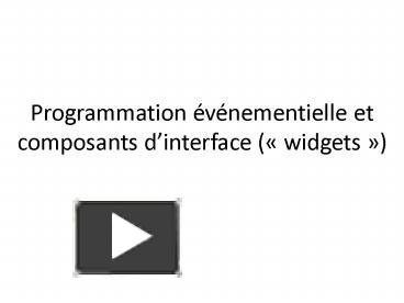 PPT – Programmation PowerPoint presentation | free to download - id: 697452-YTQ5Z