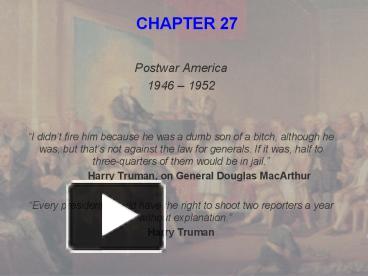 PPT – Postwar America PowerPoint presentation | free to view - id ...