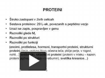 PROTEINI presentation | free to download