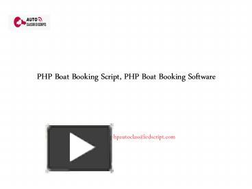 PHP Boat Booking Script, PHP Boat Booking Software presentation | free to download