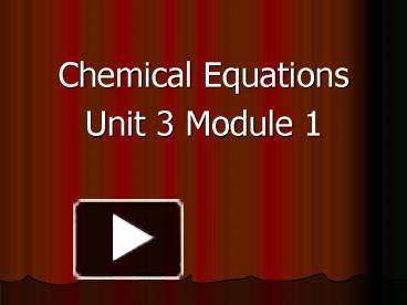 Chemical Equations presentation | free to download