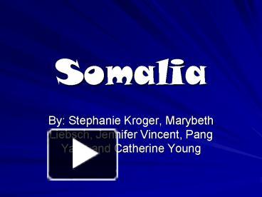 PPT – Somalia PowerPoint presentation | free to view - id: 6a0a6e-OTlkO