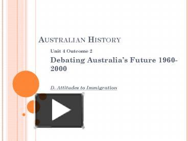 Australian History presentation | free to download
