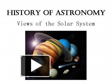 PPT – History of Astronomy PowerPoint presentation | free to view - id ...