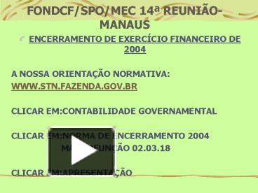 ENCERRAMENTO DE EXERC presentation | free to view