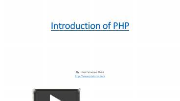 php tutorial | pTutorial presentation | free to download