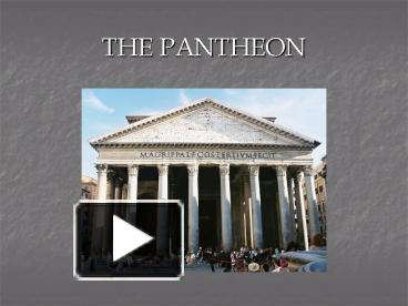 THE PANTHEON presentation | free to view