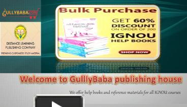 PPT – GullyBaba Publishing House | Ignou Help Book PowerPoint presentation | free to download ...
