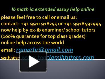 ib math internal assessment help presentation | free to download