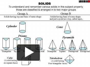 SOLIDS presentation | free to view