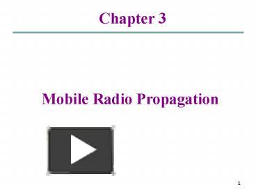 Mobile Radio Propagation presentation | free to download