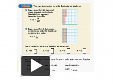 Decimals to Fractions presentation | free to download