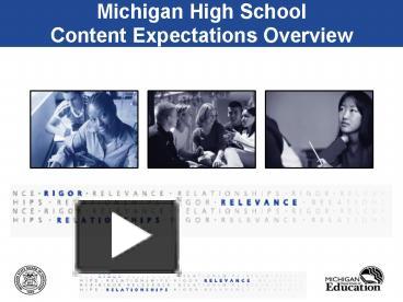PPT – Michigan High School Content Expectations Overview PowerPoint ...