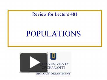 PPT – POPULATIONS PowerPoint presentation | free to view - id: 6afd2-YzgzM