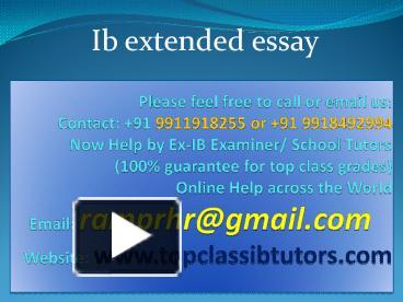 PPT – ib extended essay help PowerPoint presentation | free to download ...