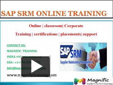 PPT – SAP SRM ONLINE TRAINING IN HYDERABAD PowerPoint presentation | free to download - id ...