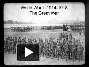 World War I: 1914-1918 The Great War presentation | free to download