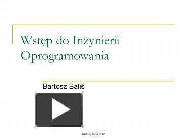 Wstep do Inzynierii Oprogramowania presentation | free to download