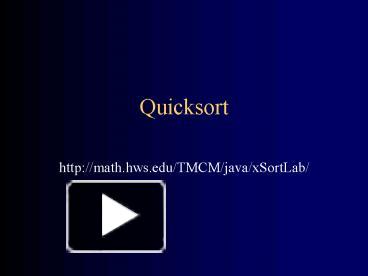 Quicksort presentation | free to download