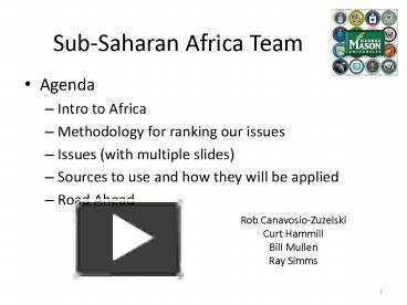 PPT – Sub-Saharan Africa Team PowerPoint presentation | free to ...