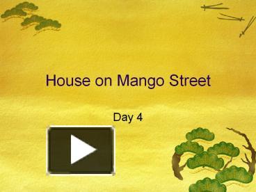 House on Mango Street presentation | free to download