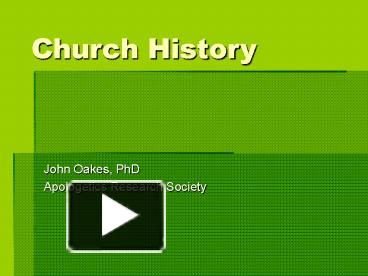 PPT – Church History PowerPoint presentation | free to download - id ...