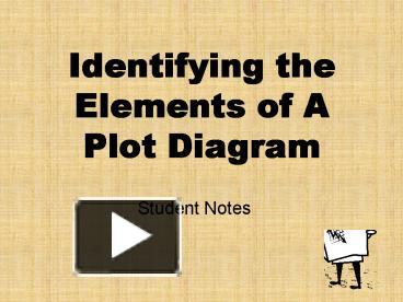 PPT – Identifying the Elements of A Plot Diagram PowerPoint ...