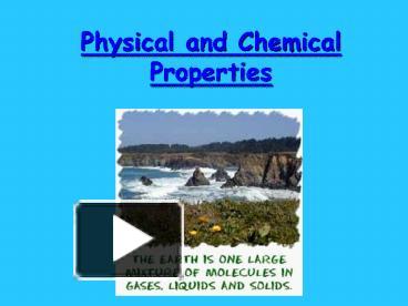 Physical and Chemical Properties presentation | free to download