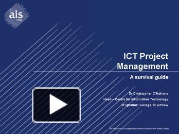 ICT Project Management presentation | free to view
