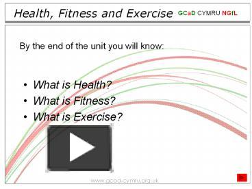 PPT – Health, Fitness and Exercise PowerPoint presentation | free to ...