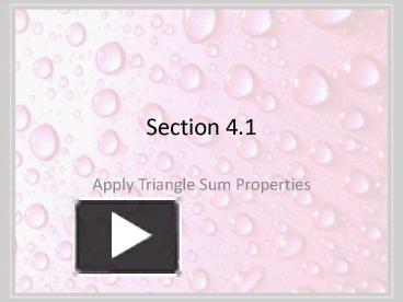 Apply Triangle Sum Properties presentation | free to download
