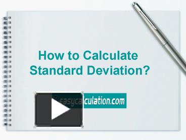 How to Calculate Standard Deviation - Easycalculation presentation | free to download