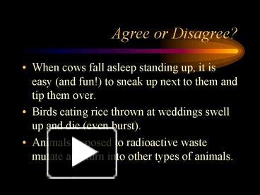 Agree or Disagree? presentation | free to view