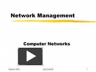 PPT – Network Management PowerPoint presentation | free to download ...