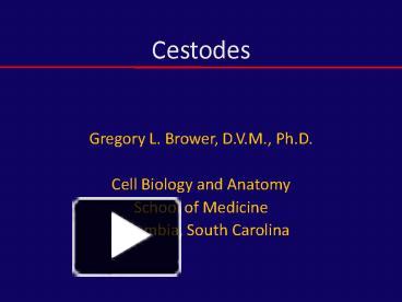 Cestodes presentation | free to view
