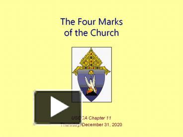 The Four Marks of the Church presentation | free to download