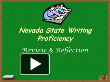 PPT – Nevada State Writing Proficiency PowerPoint presentation | free ...