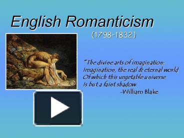 English Romanticism presentation | free to download