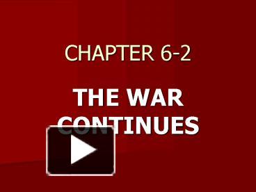 THE WAR CONTINUES presentation | free to download