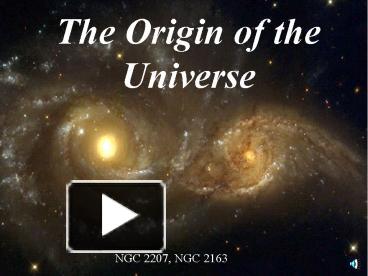 The Origin of the Universe presentation | free to download