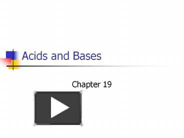 PPT – Acids and Bases PowerPoint presentation | free to download - id ...