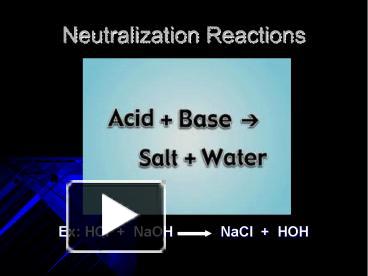 Neutralization Reactions presentation | free to download