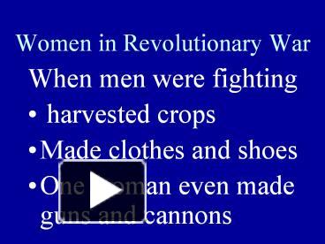 Women in Revolutionary War presentation | free to download