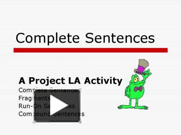 Complete Sentences presentation | free to view
