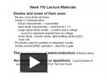 PPT – Week 11b Lecture Materials PowerPoint presentation | free to ...